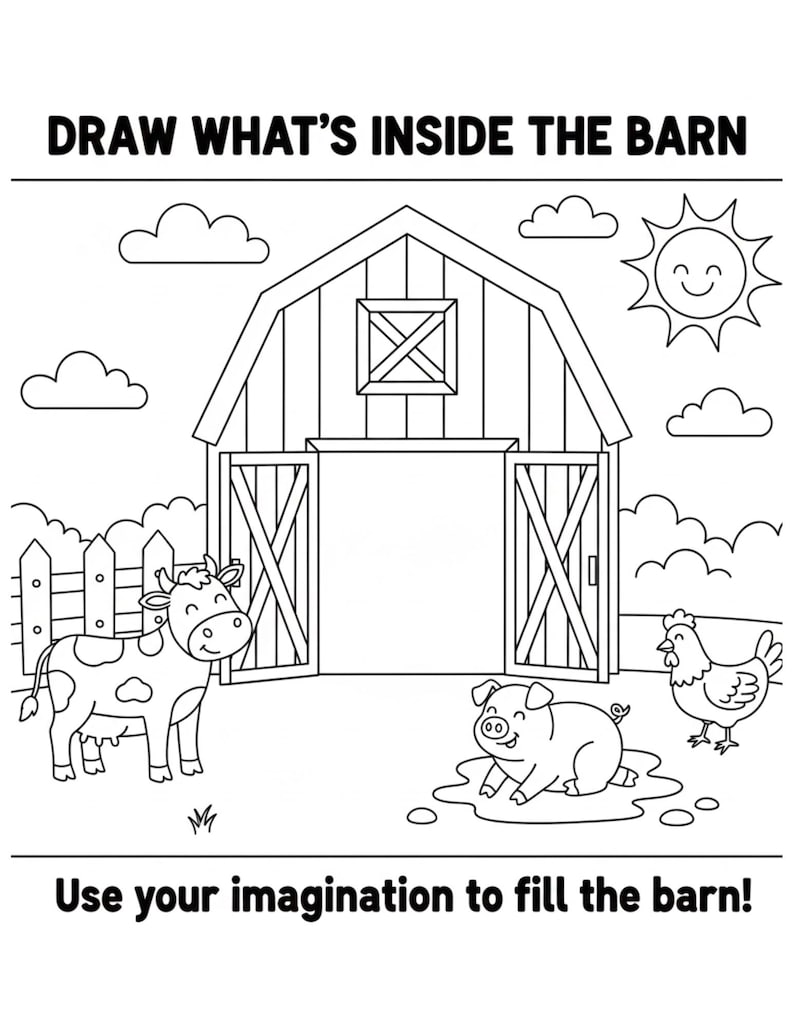 Farm Friends Printable Activity Pack – 18 Pages for Kids (coloring, I ...