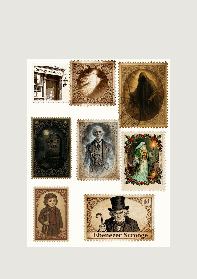 A Christmas Carol Stamp Bundle – Dickens Legacy Clip Art (set of 8) - Etsy