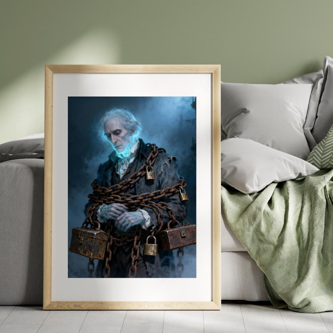 Jacob Marley’s Chains – Haunted Christmas Carol Printable Ghost Art - Etsy