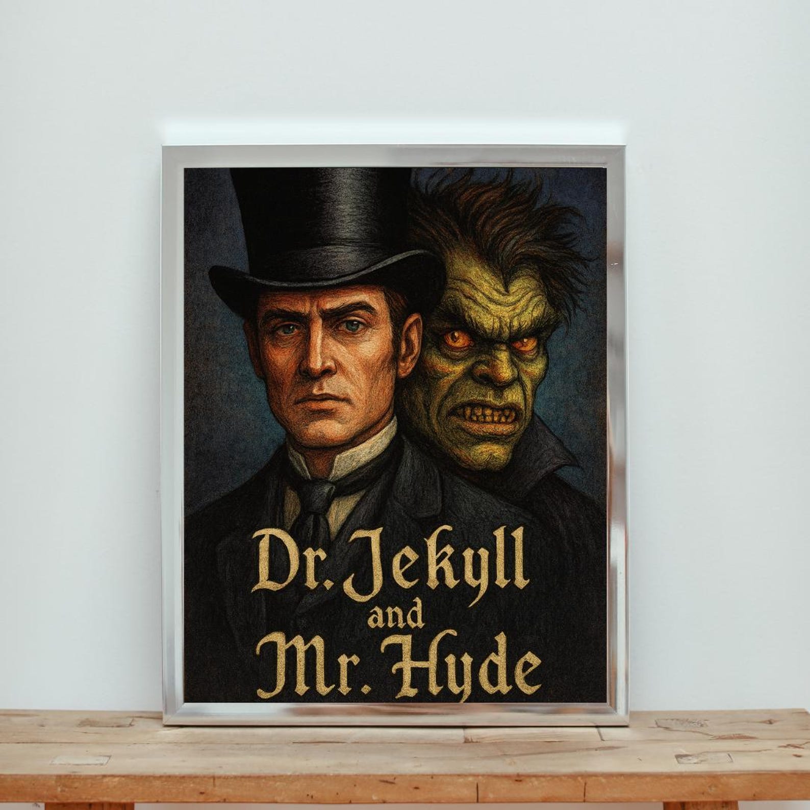 Dr. Jekyll & Mr. Hyde Print: Gothic Horror Halloween Wall Art - Etsy