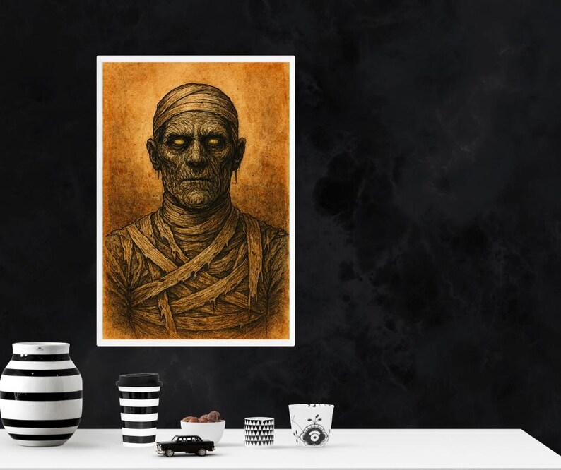The Mummy Awakens – Vintage Horror Wall Art for Halloween & Gothic ...