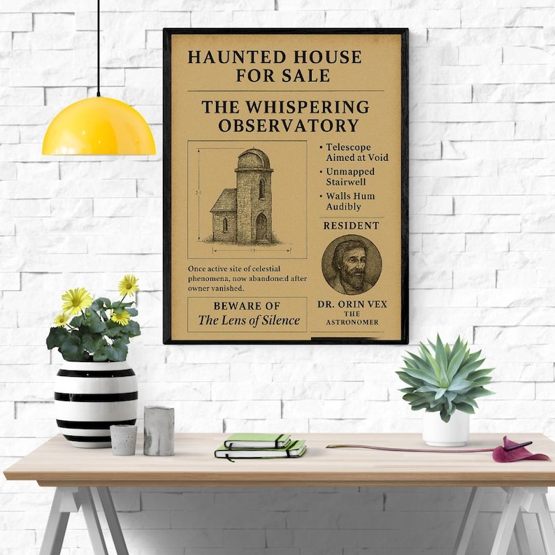 Haunted Observatory Printable – Whispering Observatory Ghost Realtor ...