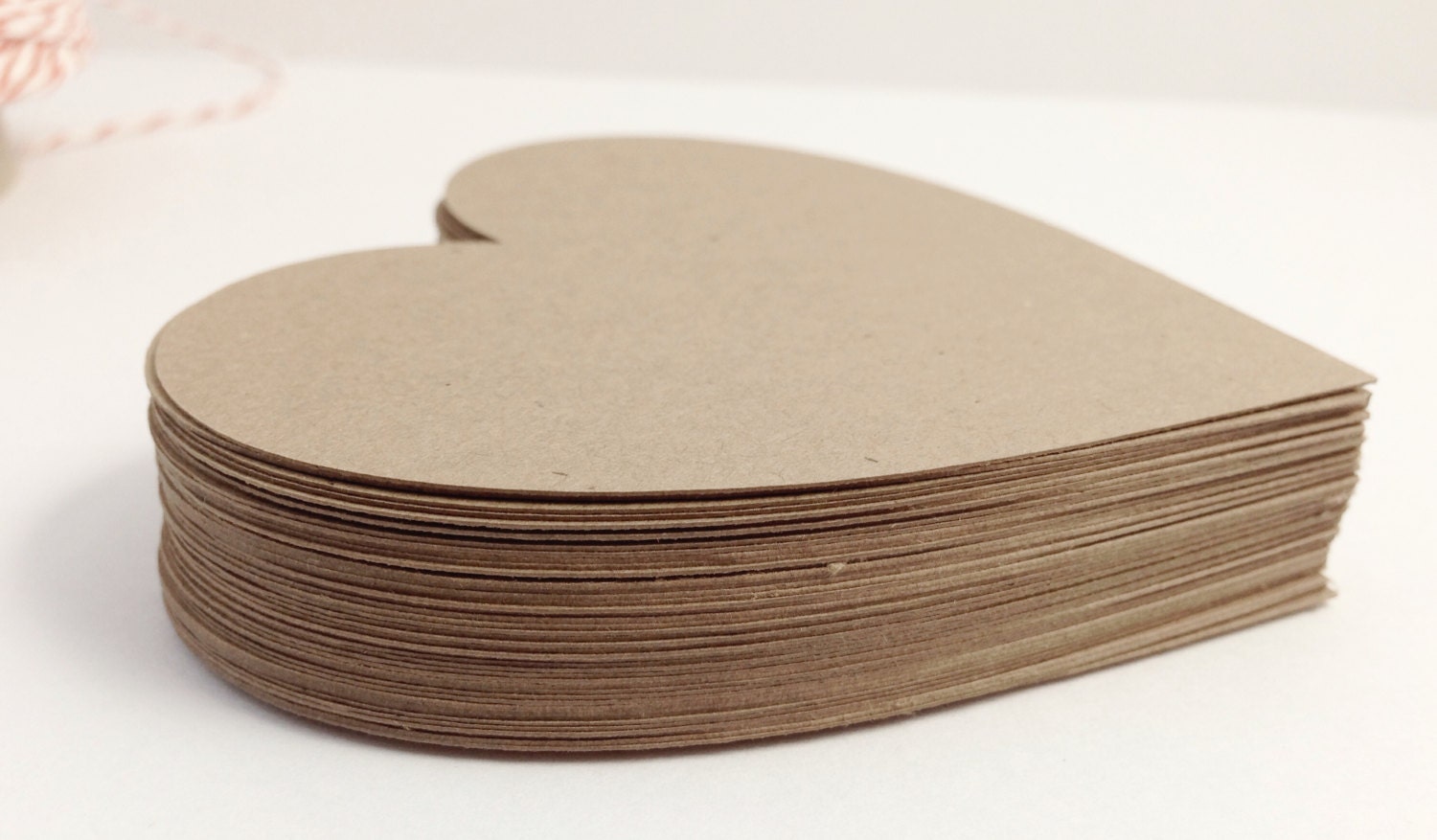 50 Kraft Die Cut Hearts - Rustic Wedding - 3 Inch Hearts - Kraft Hearts ...