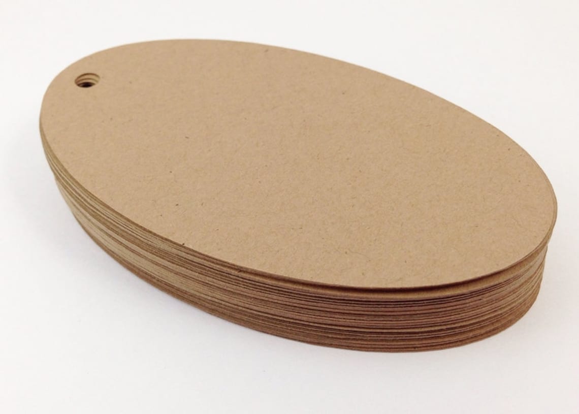 Oval Gift Tags - Kraft Tags - Blank Gift Tags - Rustic Wedding Tag ...