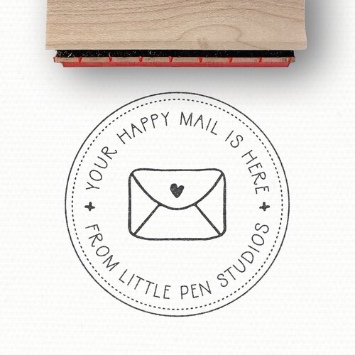 Happy Mail Rubber Stamp - Etsy