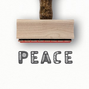 PEACE Stamp | Holiday Stamps | Christmas Rubber Stamps | Christmas Gift ...