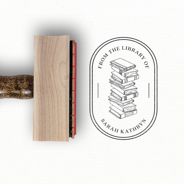 Book Review Stamp - Etsy