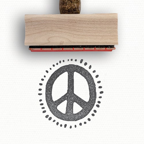 Peace Sign Stamp Let There Be Peace Stamp Teacher Stamps | Etsy