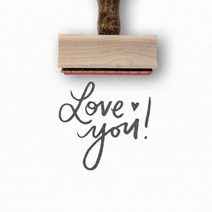 I Love You Stamp, a Hand-written Stamp for DIY Handmade Valentine's and ...