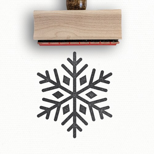 Snowflake Stamp Simple Holiday Stamps Simple Christmas | Etsy