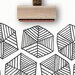 Hexagon Stamp Lines Hand Drawn Pattern Rubber Stamp DIY - Etsy