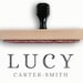 Simple Custom Name Stamp With Personalized Text, a Large Rubber Stamp ...