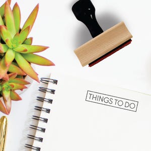 Things to Do Stamp | to Do List Notebook Stamp | Goal Planner | Journal ...