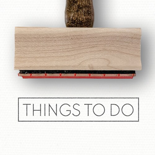 Things to Do Stamp to Do List Notebook Stamp Goal Planner - Etsy