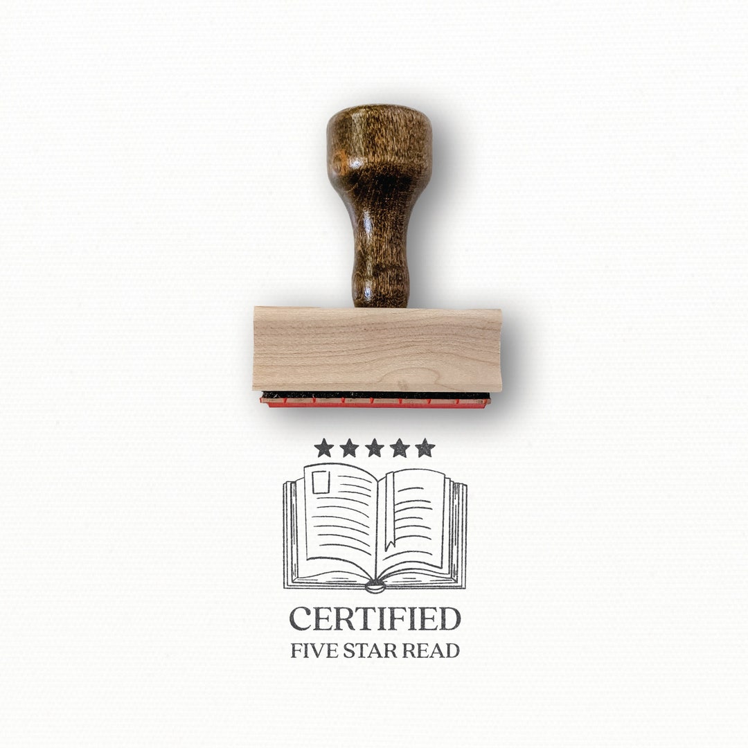 Certified Five-star Read Stamp, a Book Rubber Stamp for Your Reading ...