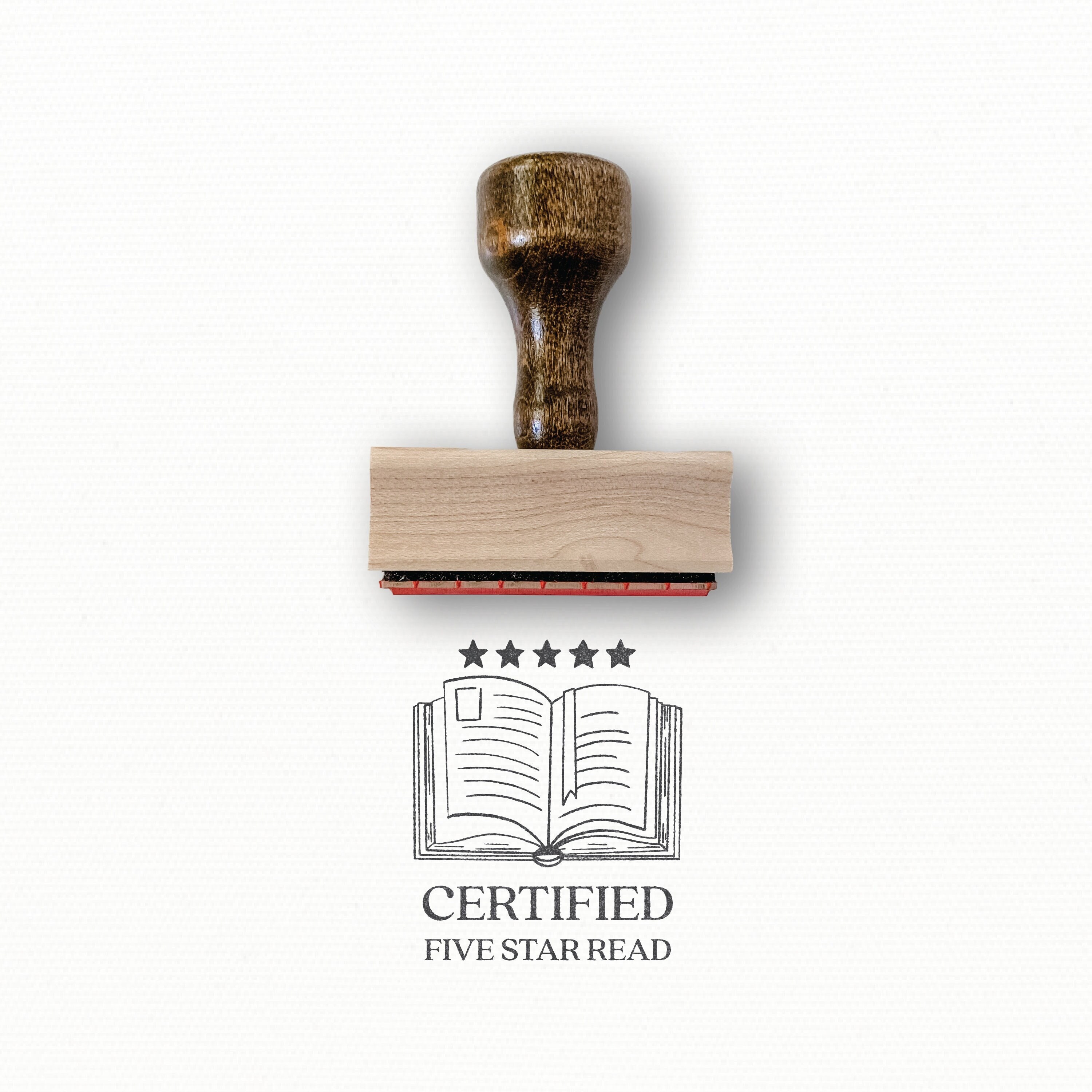 Certified Five-Star Read Stamp, a Book Rubber Stamp for your Reading ...