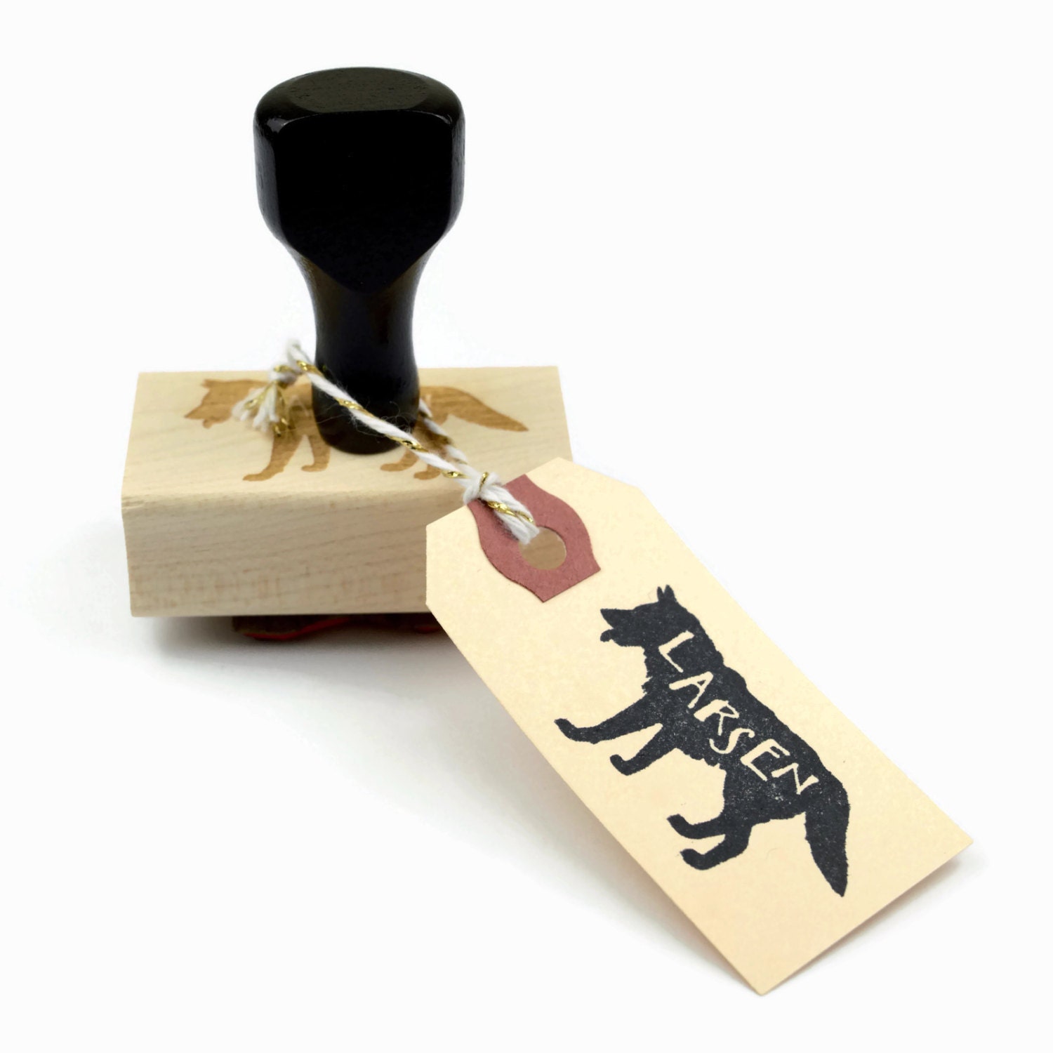 Wolf Custom Name Stamp Custom Wolf Animal Rubber Stamp - Etsy
