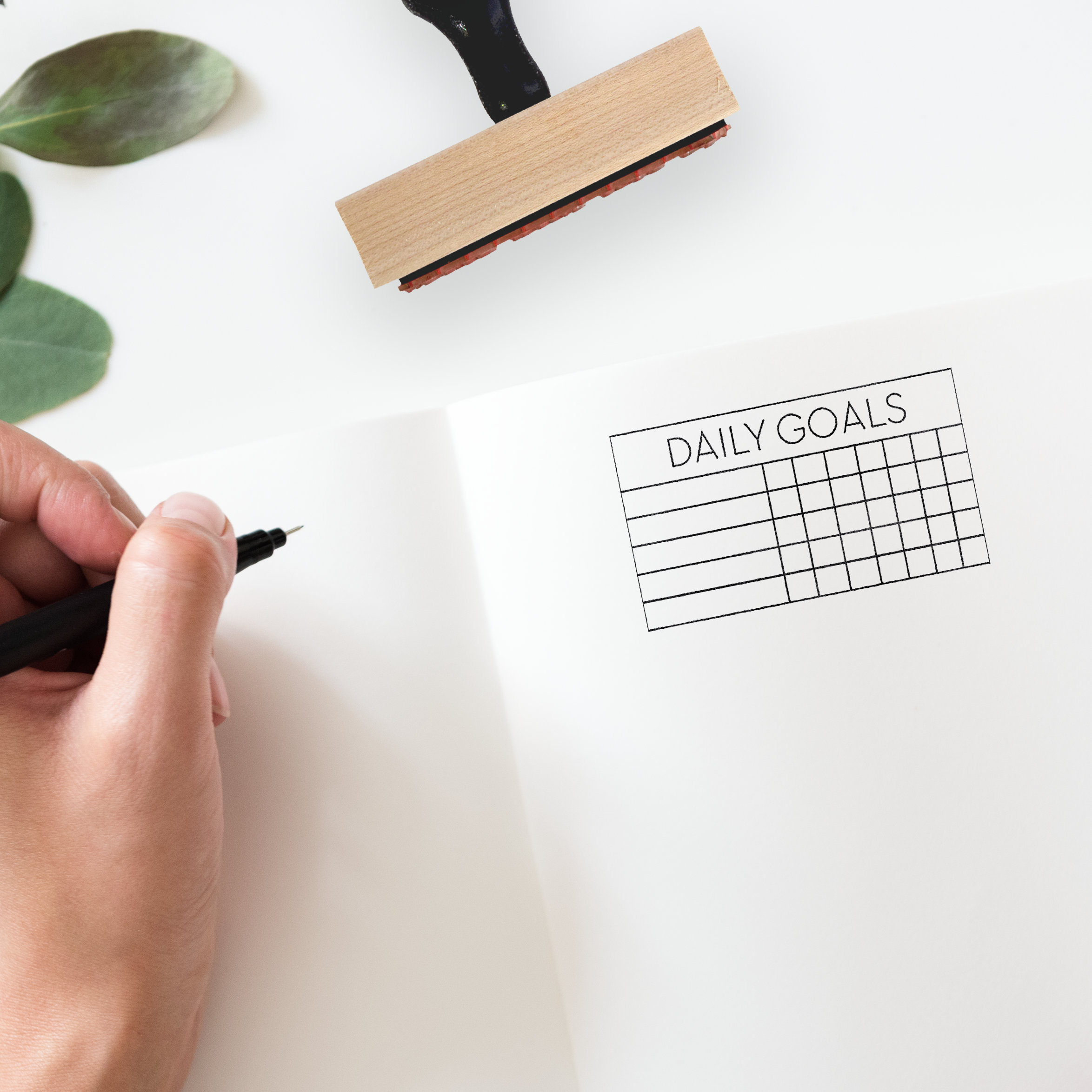 Daily Goals Habit Tracker Stamp | Goal Planner Stamps | Productivity ...