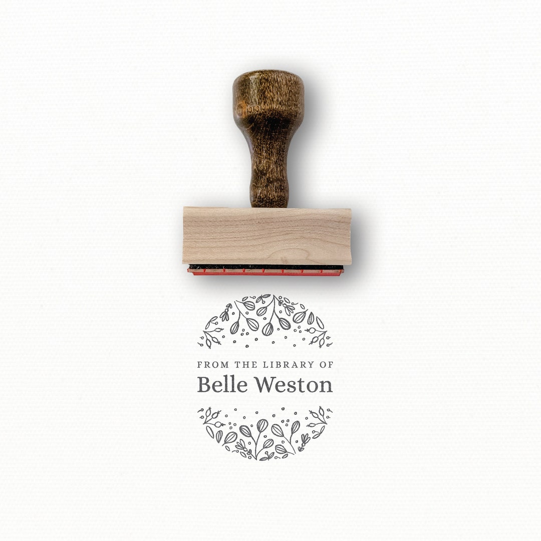 Custom Ex Libris Stamp With Personalized Name from the Library Of and ...
