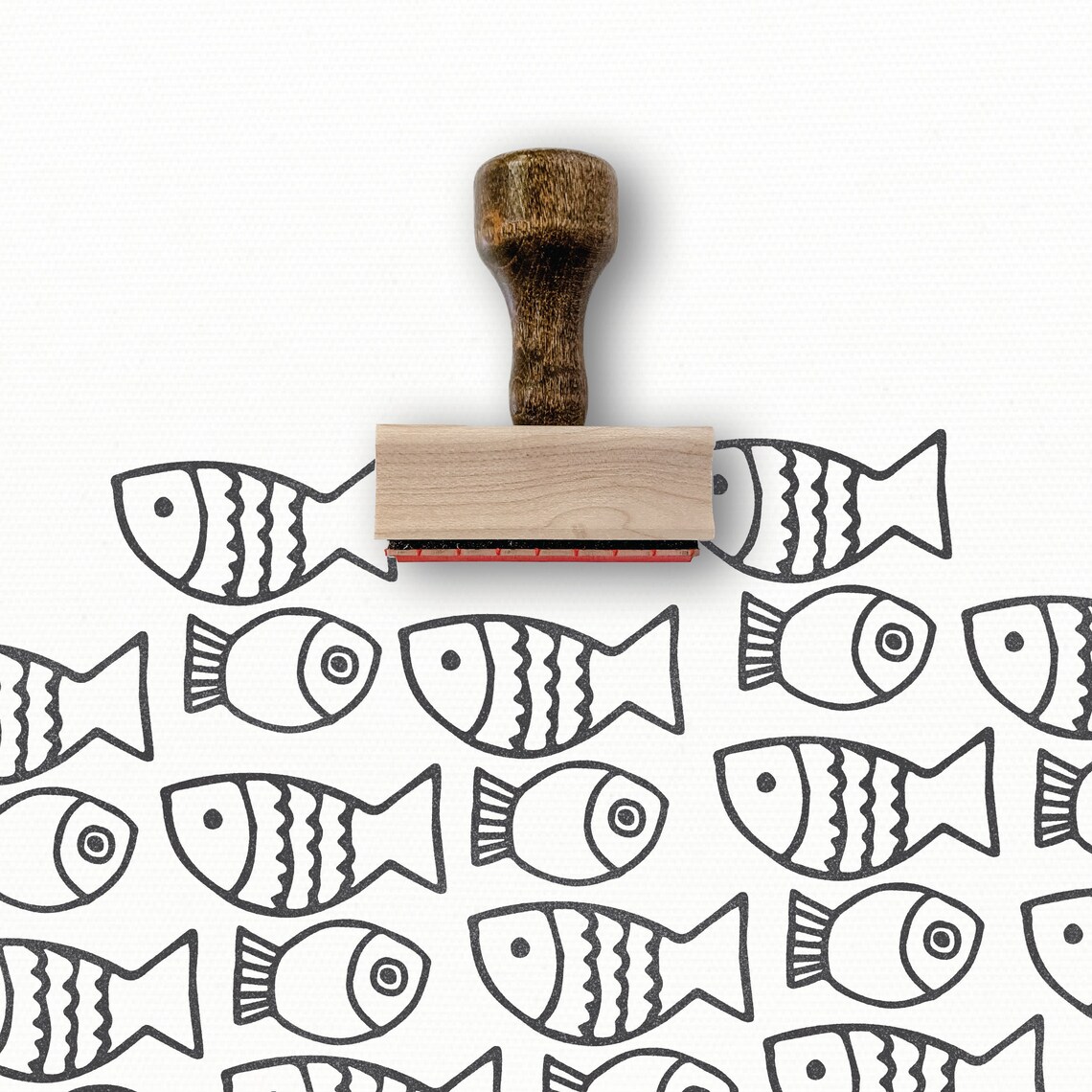 Fish Rubber Stamp Pattern Fish Stamp Teacher Stamps - Etsy