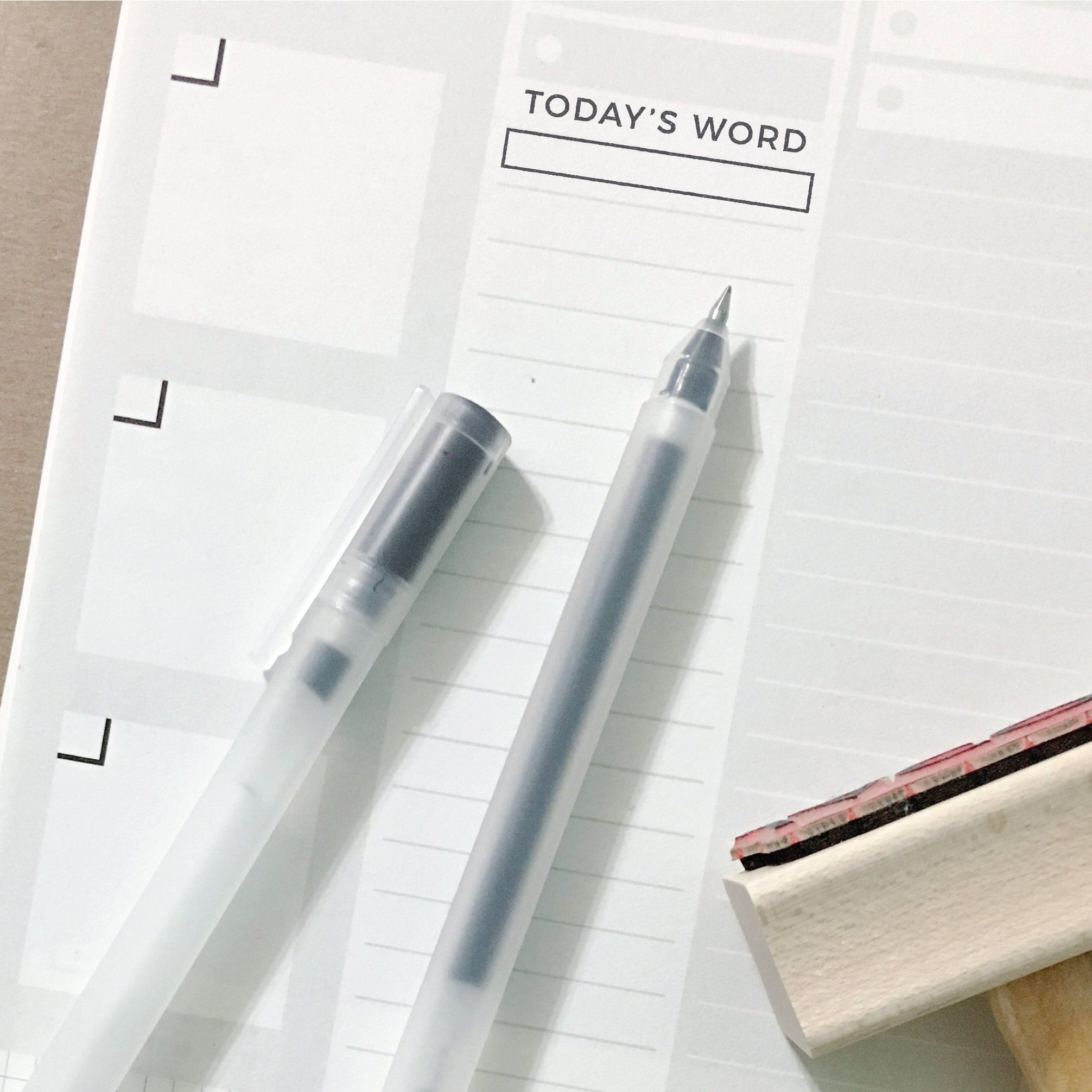 Today's Word Stamp Planner Stamp Bullet Journal Stamps - Etsy