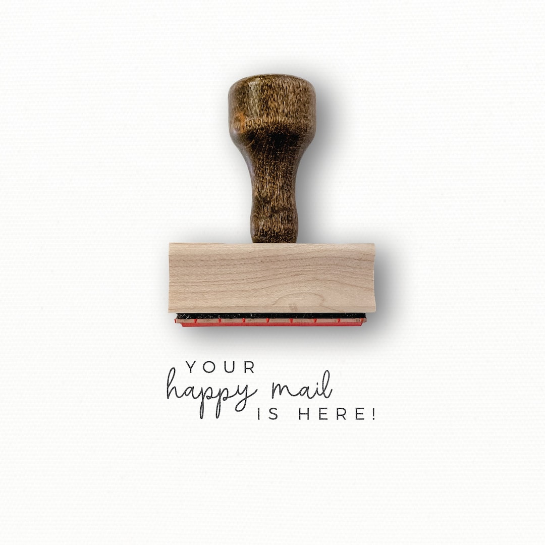 Happy Mail Stamp | Snail Mail | Pen Pal Gift | Custom Packaging Stamp ...