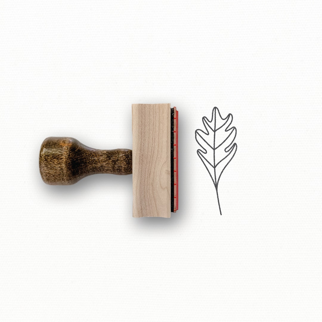 Oak Leaf Stamp | Leaf Rubber Stamp | Teacher Stamp | Planner Stamps ...
