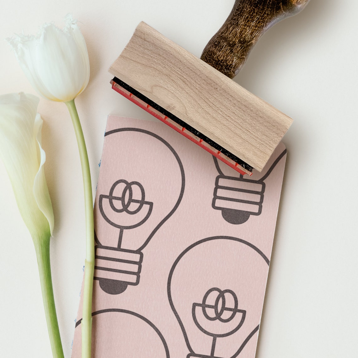 Lightbulb Stamp Idea Lightbulb Rubber Stamp Teacher Stamp - Etsy