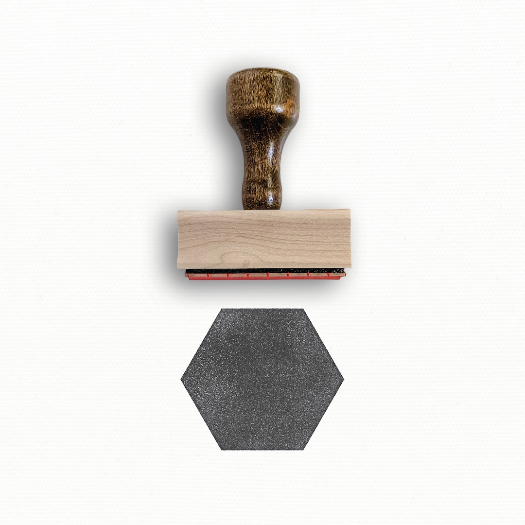 Simple Hexagon Stamp Honey Bee Honeycomb DIY Gift Wrap Stamp Color Code ...