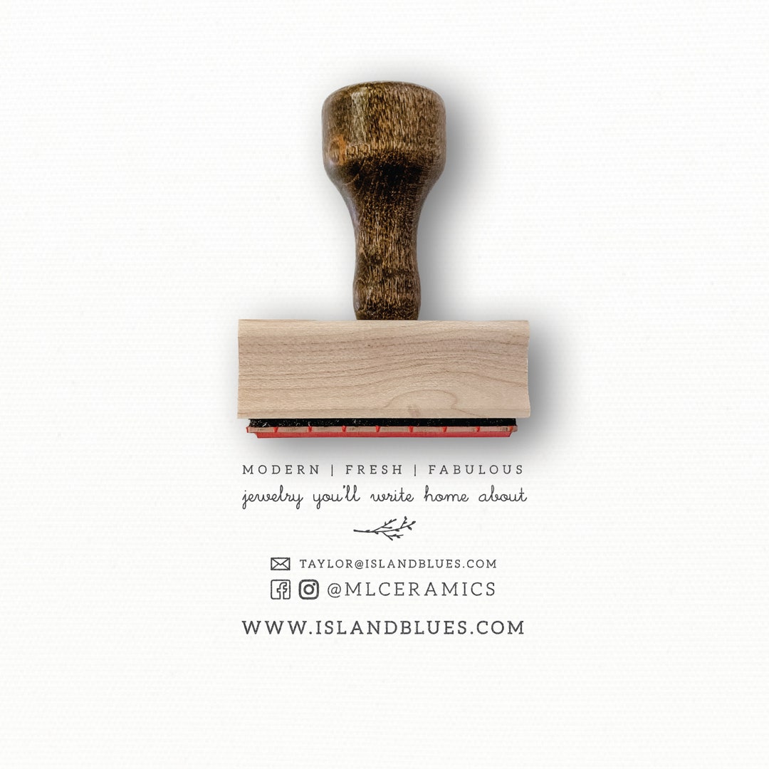 Custom Business Card Stamp Custom Logo Stamp Simple Product Packaging ...