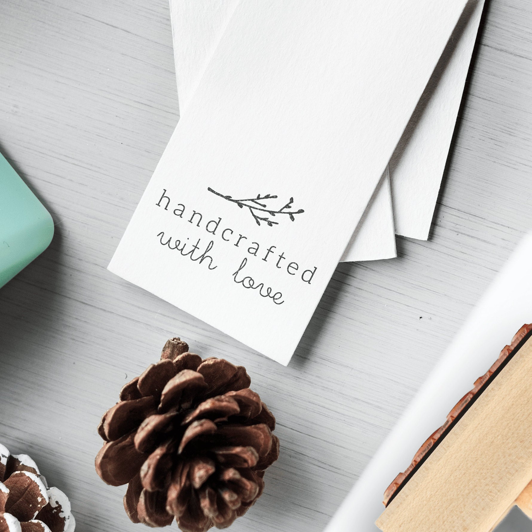 Handcrafted With Love Stamp Handcrafted Stamp Handmade - Etsy