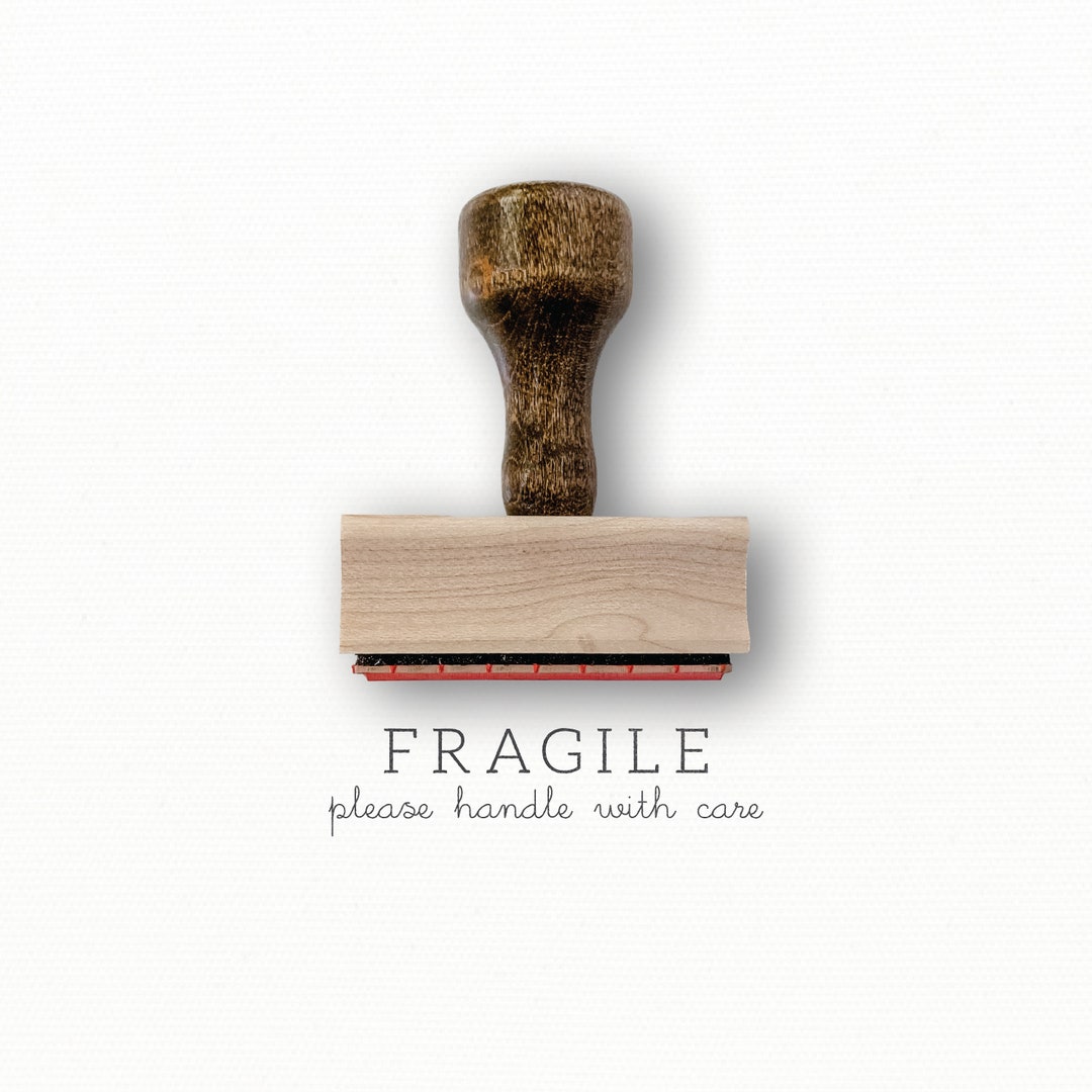 FRAGILE Stamp | Fragile Please Handle With Care Stamp | Ceramics ...