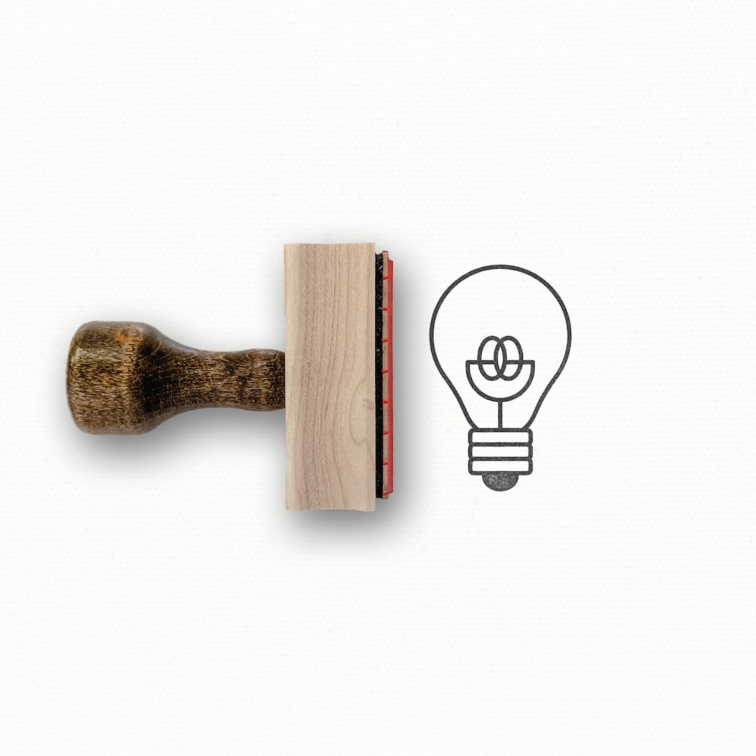 Lightbulb Stamp | Idea Lightbulb Rubber Stamp | Teacher Stamp | Planner ...