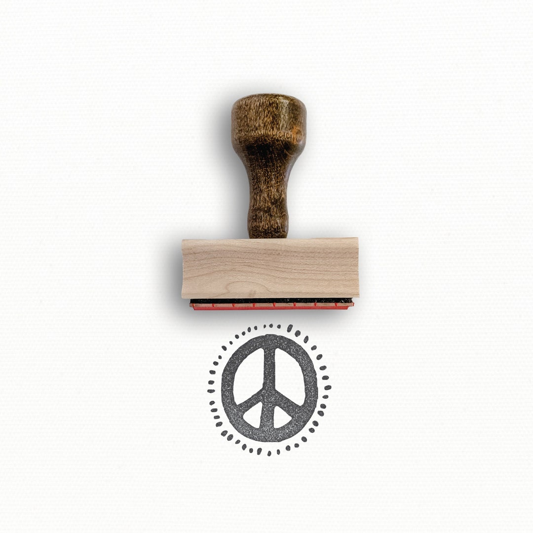 Peace Sign Stamp | Let There Be Peace Stamp | Teacher Stamps | Snail ...