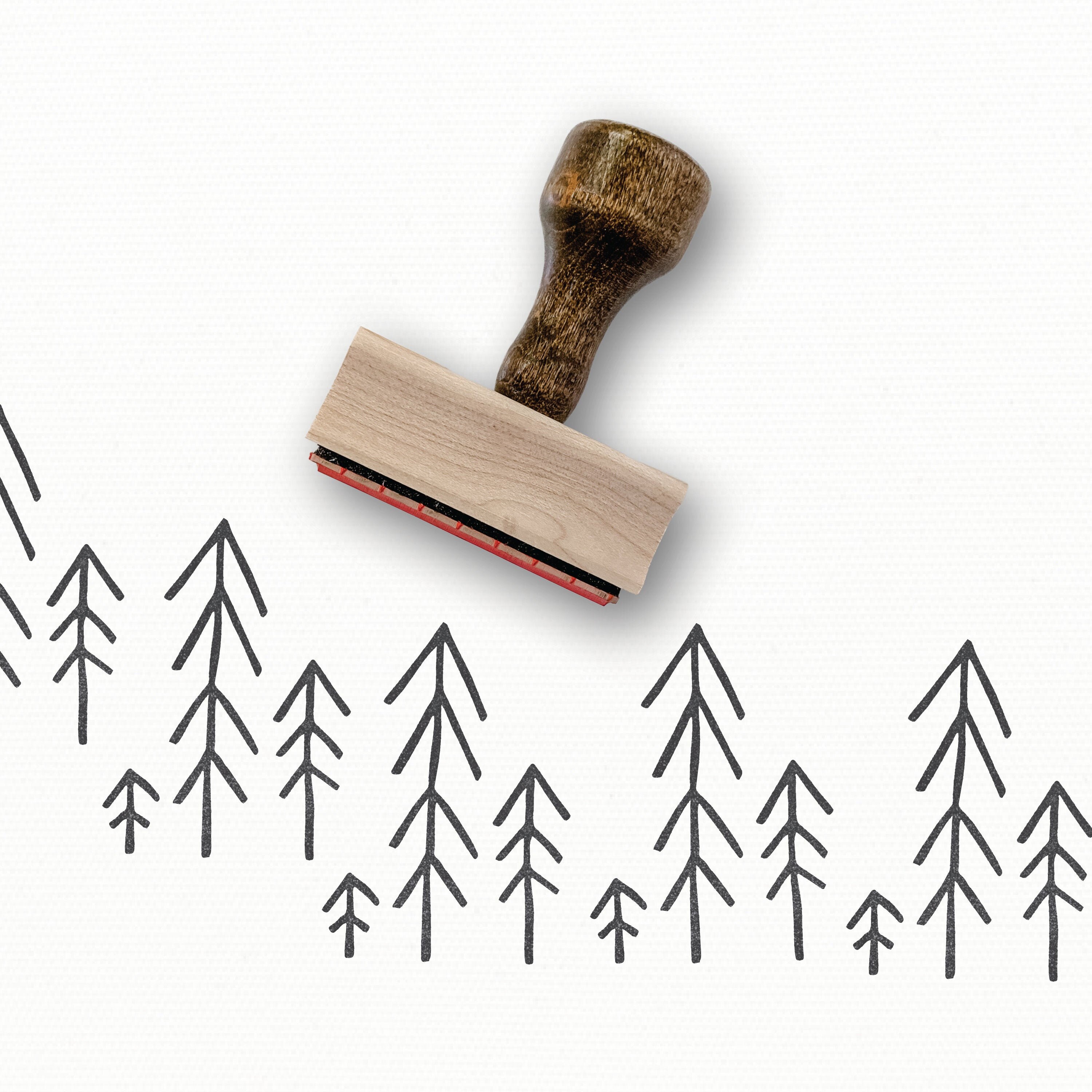 Simple Trees Stamp Holiday Stamps Minimalist Christmas - Etsy