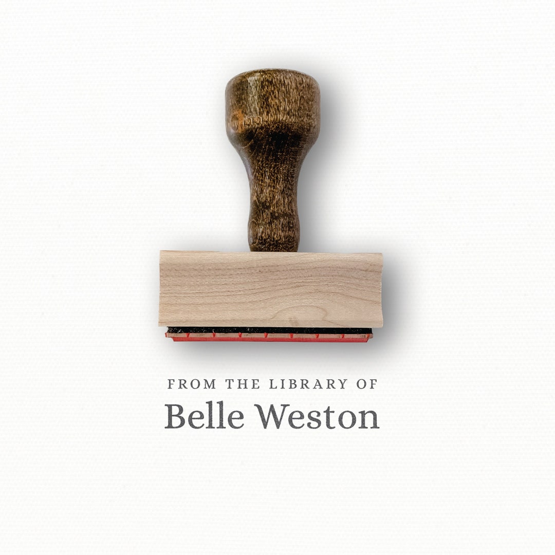Simple Ex Libris Stamp With Custom Personalized "from the Library Of ...