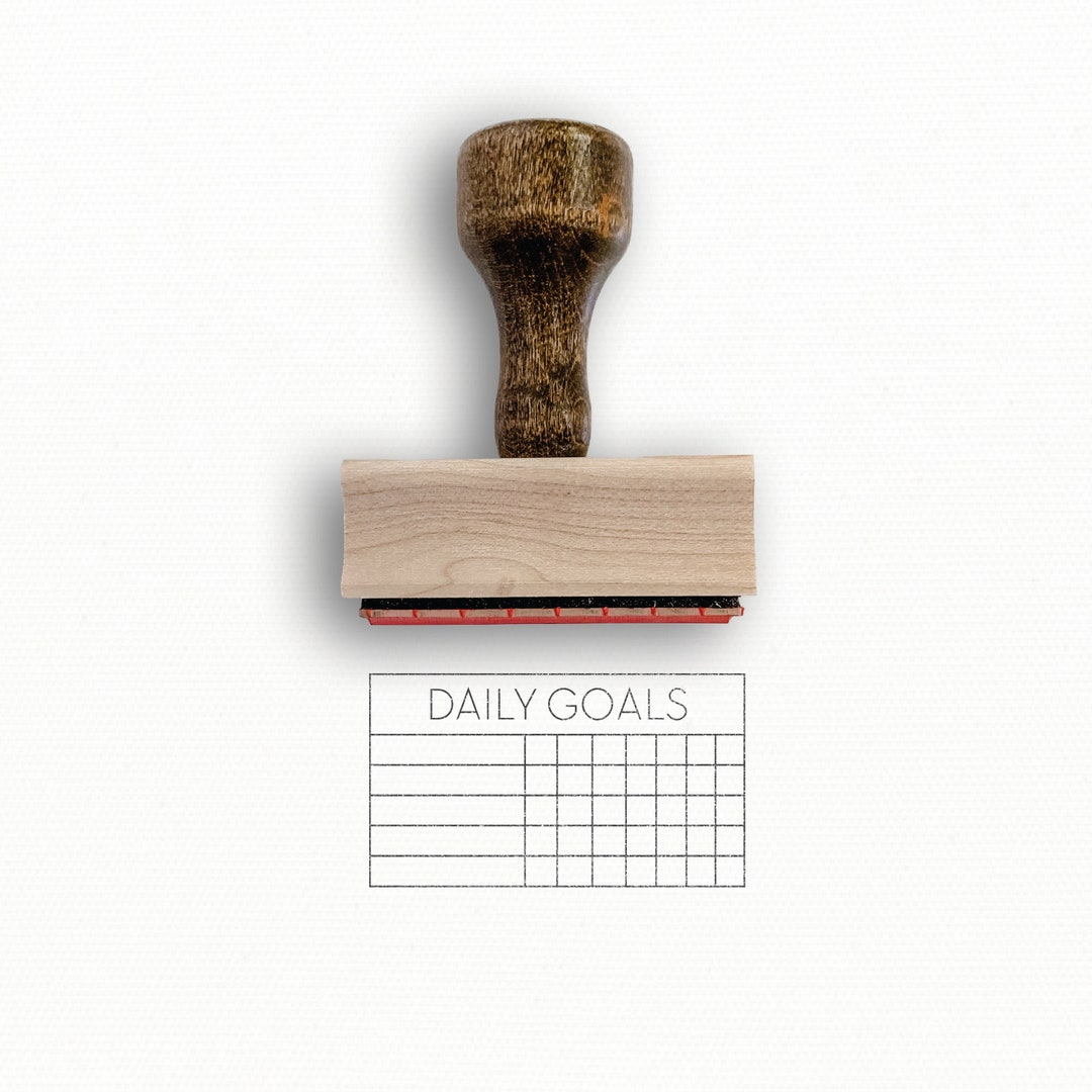 Daily Goals Habit Tracker Stamp | Goal Planner Stamps | Productivity ...