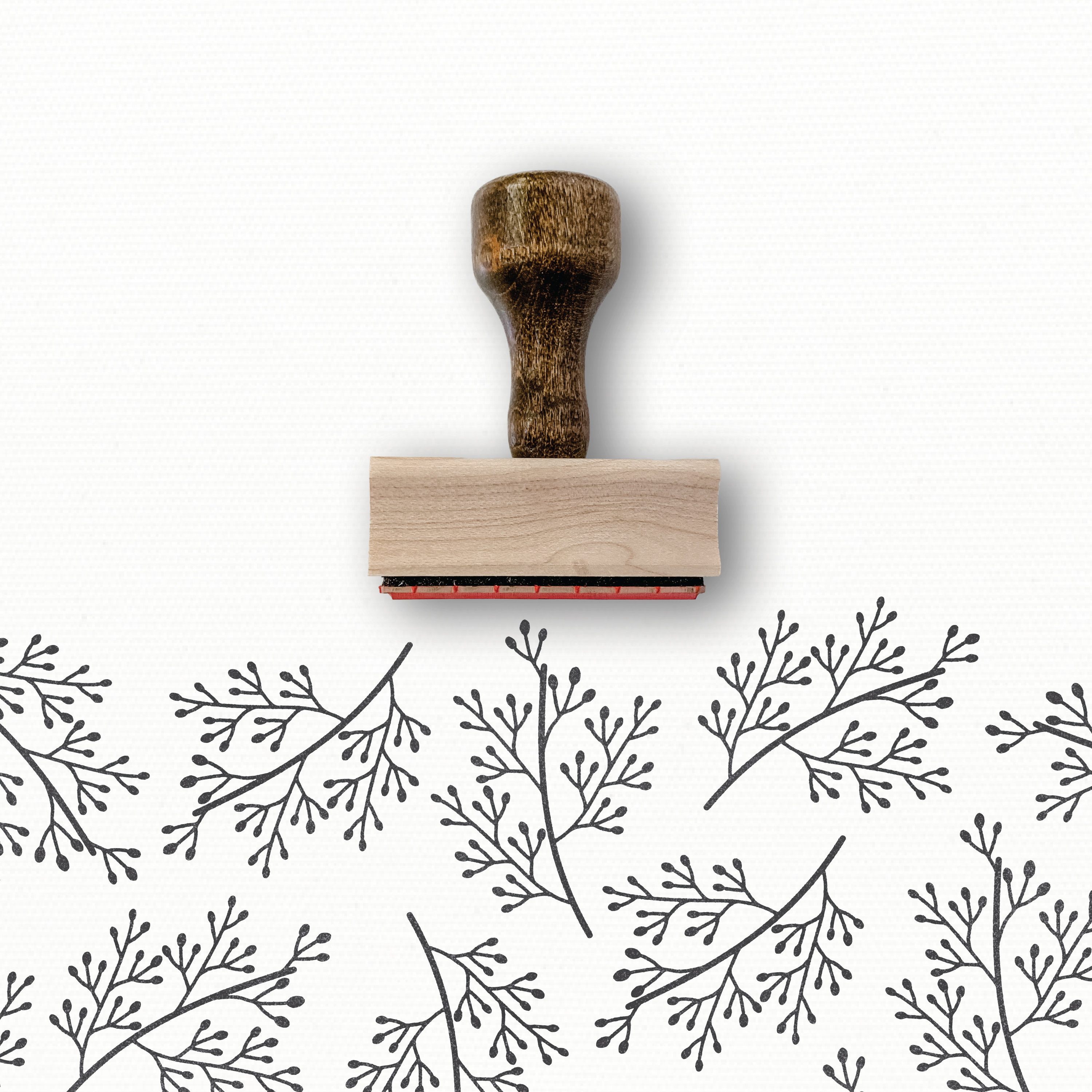 Branch Stamp Hand Drawn Branch Pattern Rubber Stamp - Etsy