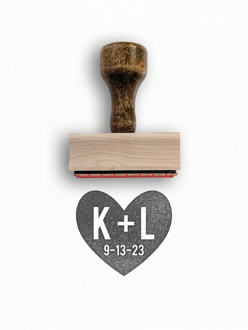 Custom Wedding Stamp Custom Personalized Initials & Date - Etsy