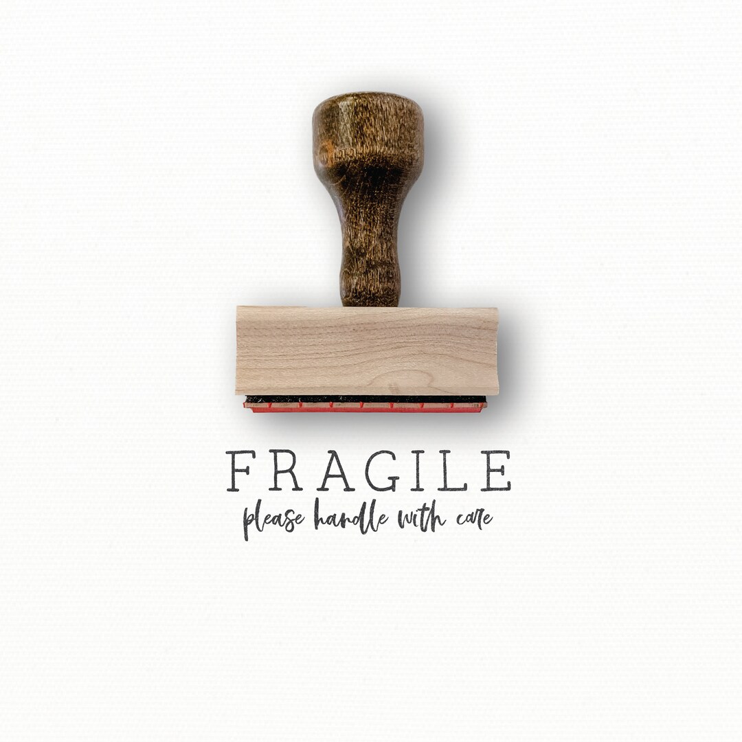 FRAGILE Stamp | Fragile Please Handle With Care Stamp | Ceramics ...