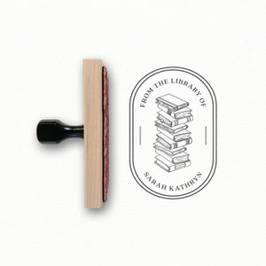 Custom Bookplate Stamp, a Rubber Stamp for Your Library and Book ...