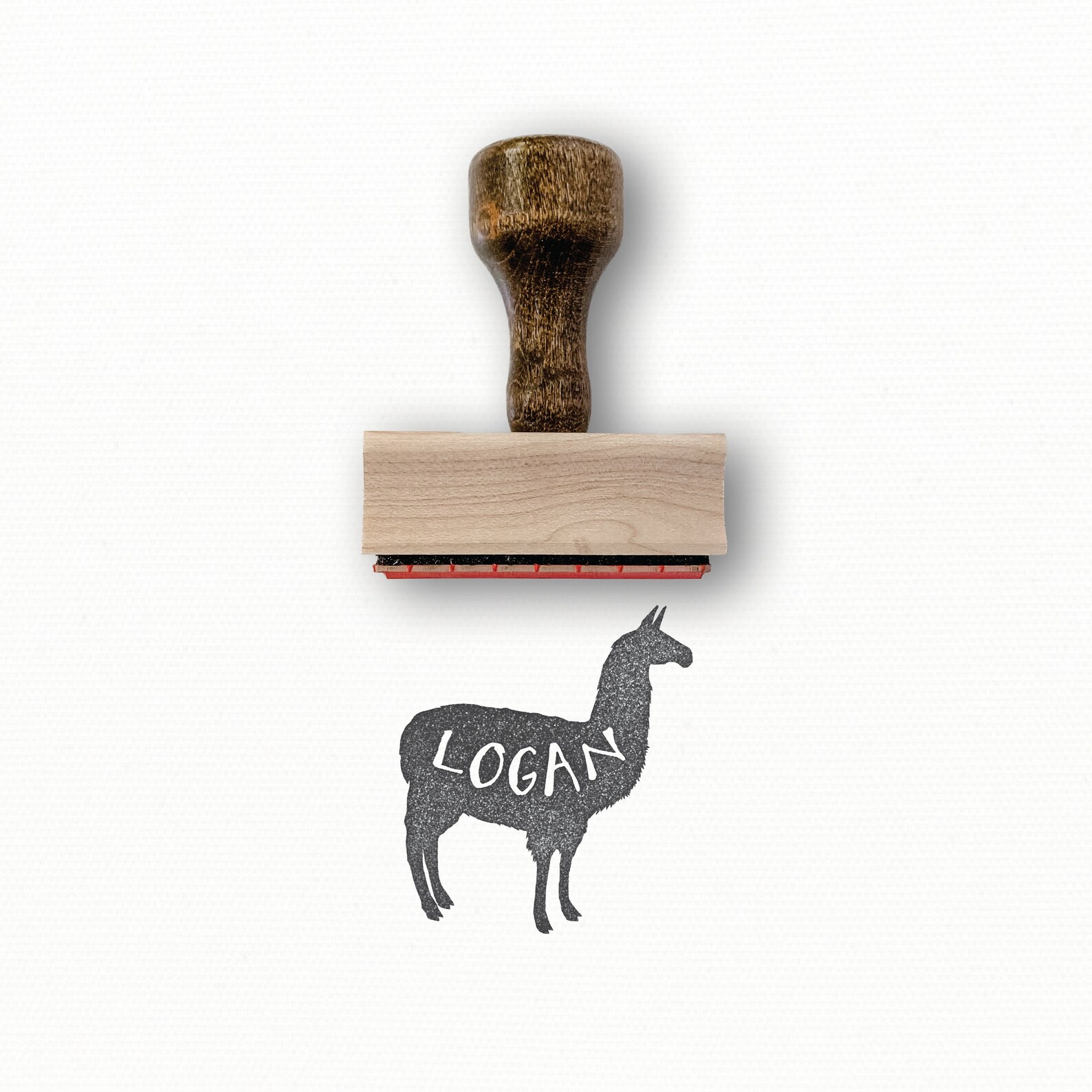 Llama Custom Name Stamp Farm Animal Custom Rubber Stamp - Etsy