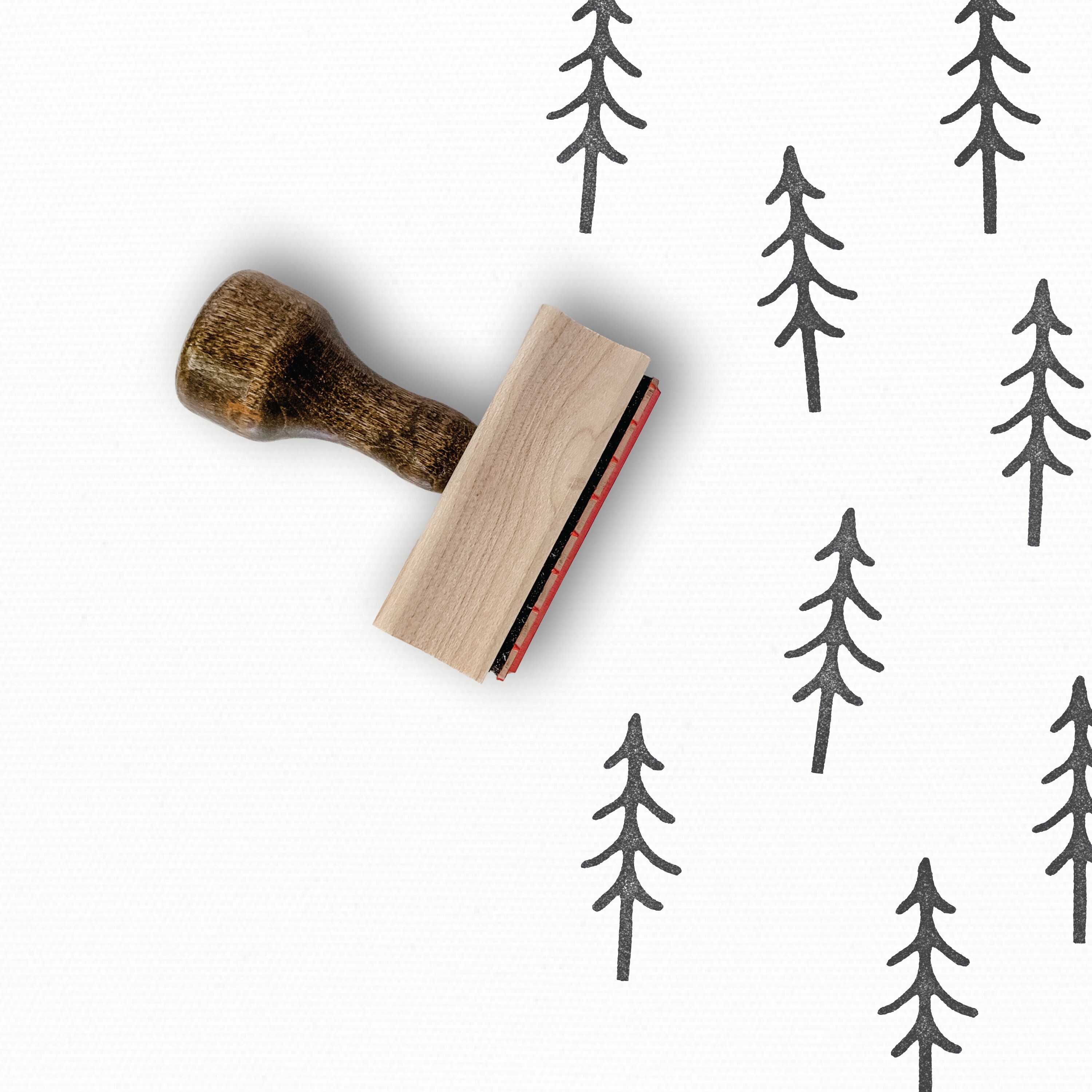 Minimal Tree Stamp | Pine Tree Stamp | Holiday Stamps | Minimalist ...