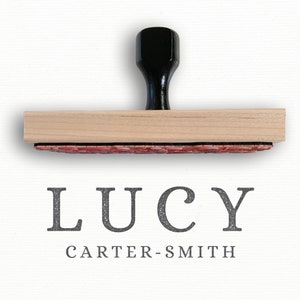 Simple Custom Name Stamp With Personalized Text, a Large Rubber Stamp ...