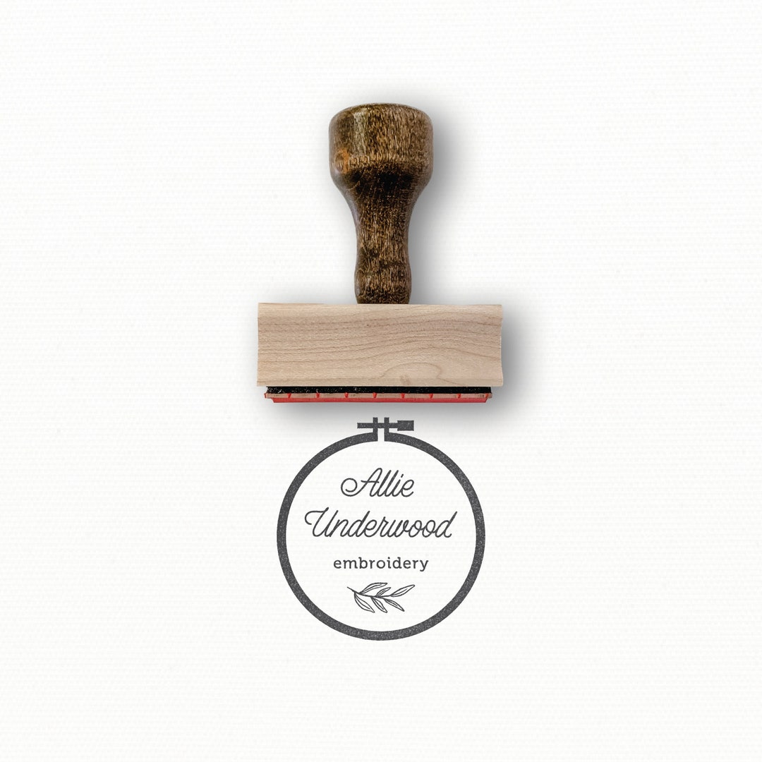 Custom Stamp Embroidery Hoop Logo Cross Stitch Logo Design Branding ...