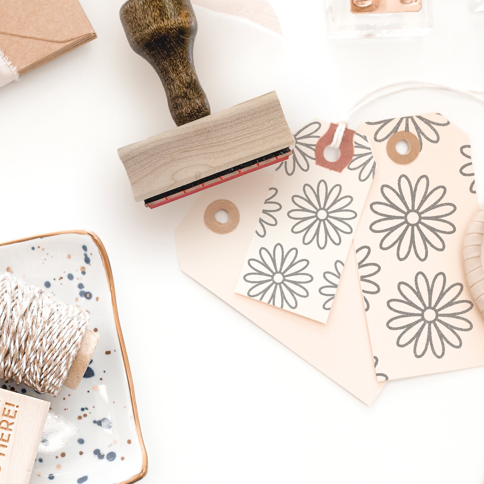 Retro Daisy Stamp | Daisy Wedding Flower Stamp | Teacher Stamp ...