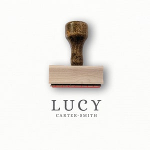 Simple Custom Name Stamp With Personalized Text, a Large Rubber Stamp ...