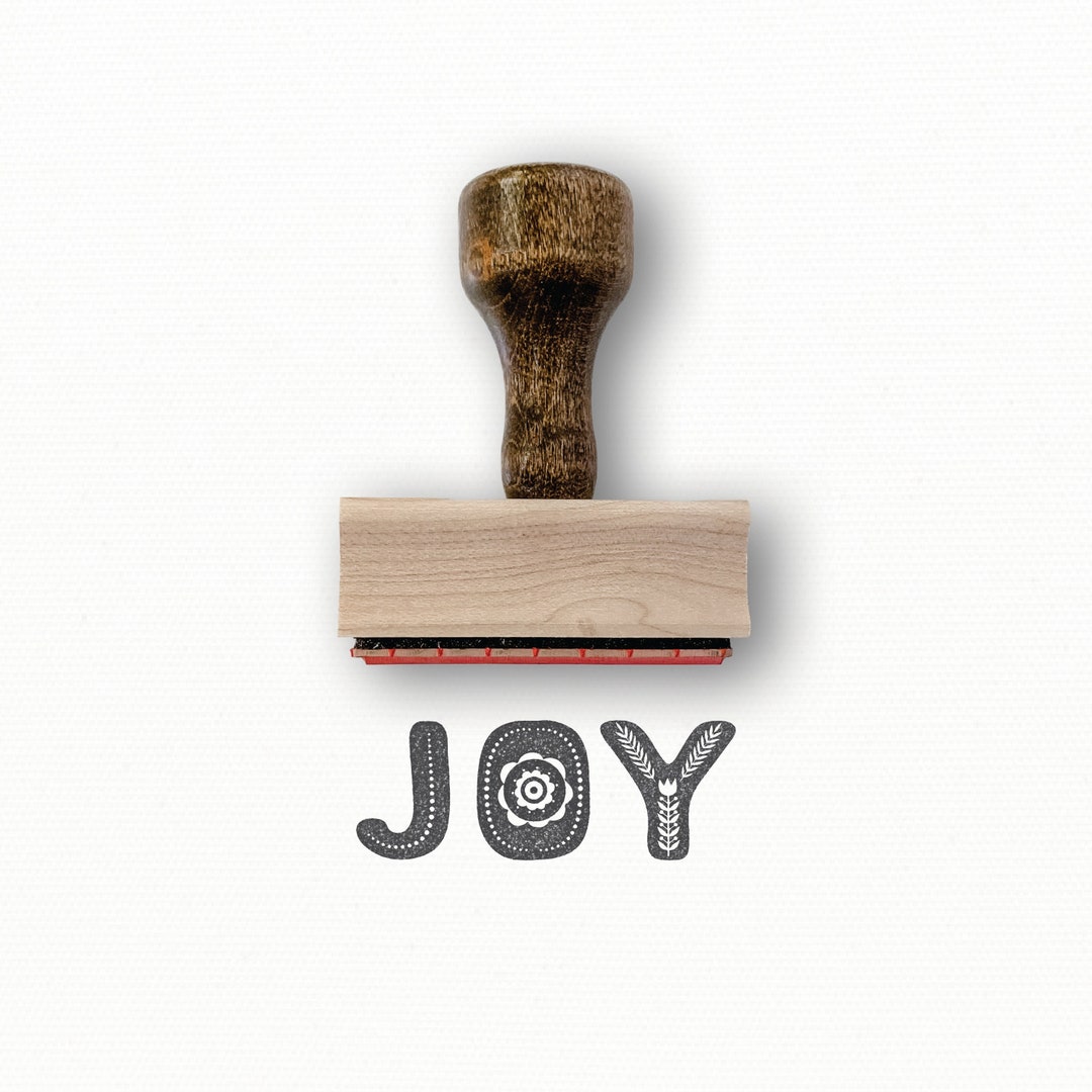 JOY Stamp | Holiday Stamps | Christmas Rubber Stamps | Christmas Gift ...