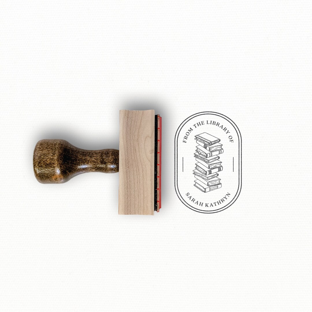 Custom Bookplate Stamp, a Rubber Stamp for Your Library and Book ...