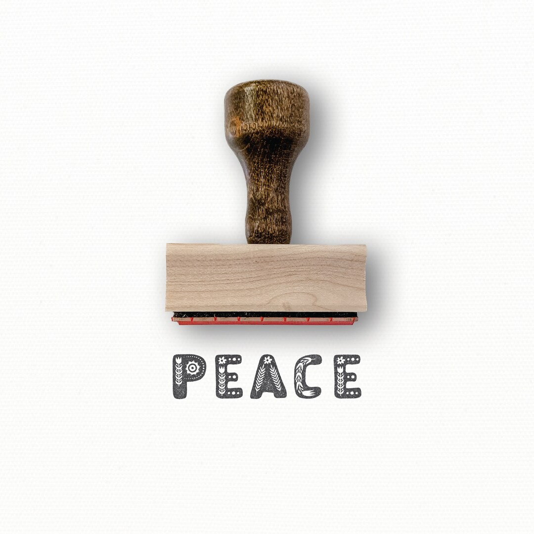 PEACE Stamp | Holiday Stamps | Christmas Rubber Stamps | Christmas Gift ...